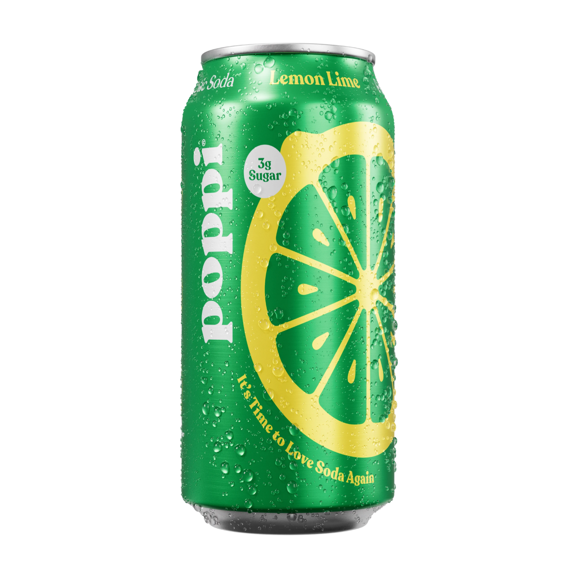 poppi - Lemon Lime, prebiotic soda @ The Sobr Market